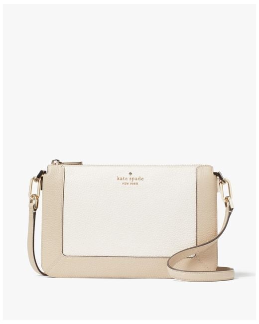 Kate Spade Lena Colorblock Pebbled Leather Double Compartment Crossbody ...