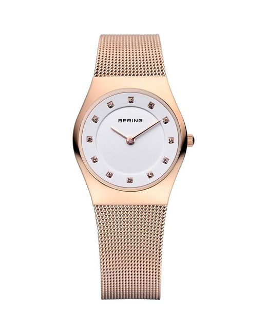 Bering Time 11927-366 Ladies Classic Mesh Watch in White | Lyst UK