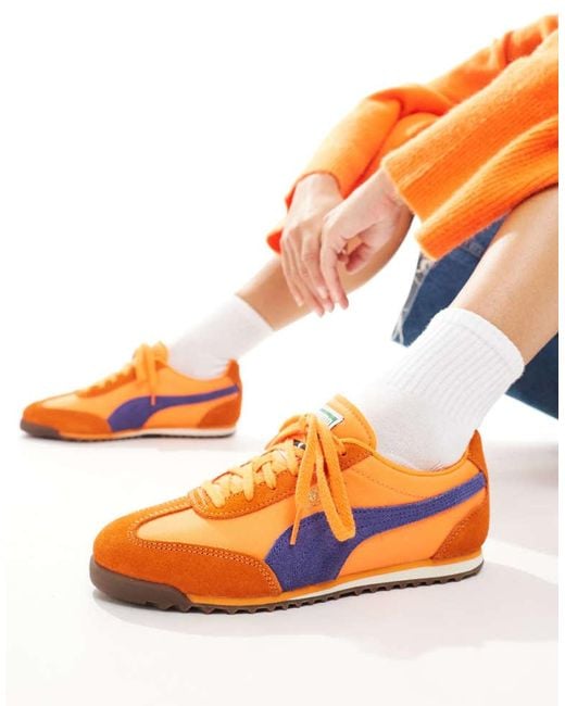 PUMA Arizona Nylon Trainers in Orange | Lyst UK