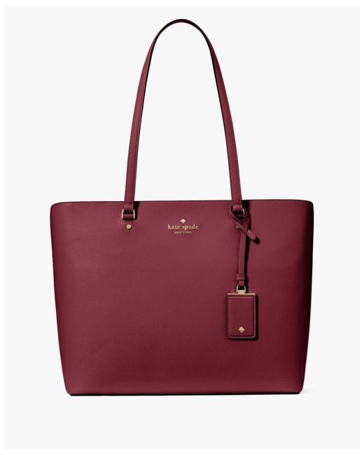 Kate Spade Perfect Refined Grain Leather Large Tote in Red | Lyst UK