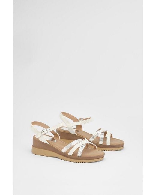 Good for the Sole Bella Flexisole Faux Leather Mix Cross Straps ...