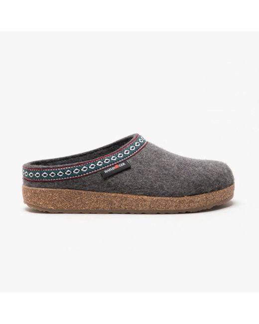 Haflinger Franzl Wool Clogs Anthracite in Grey | Lyst UK