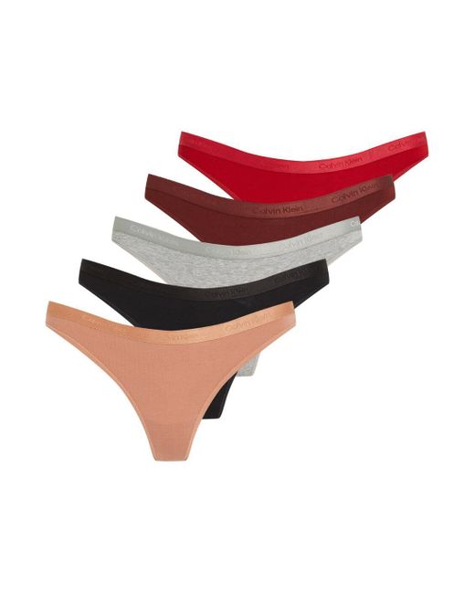 Calvin Klein Modern Logo Thongs in Red | Lyst UK