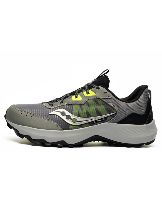 Saucony Aura Tr Trail Running Shoes in Black for Men | Lyst UK
