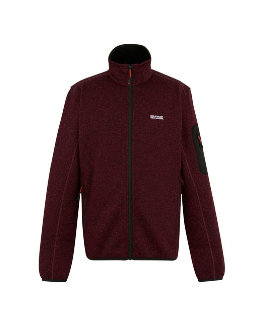 Regatta Newhill Marl Full Zip Fleece Jacket (Dark) in Red for Men | Lyst UK