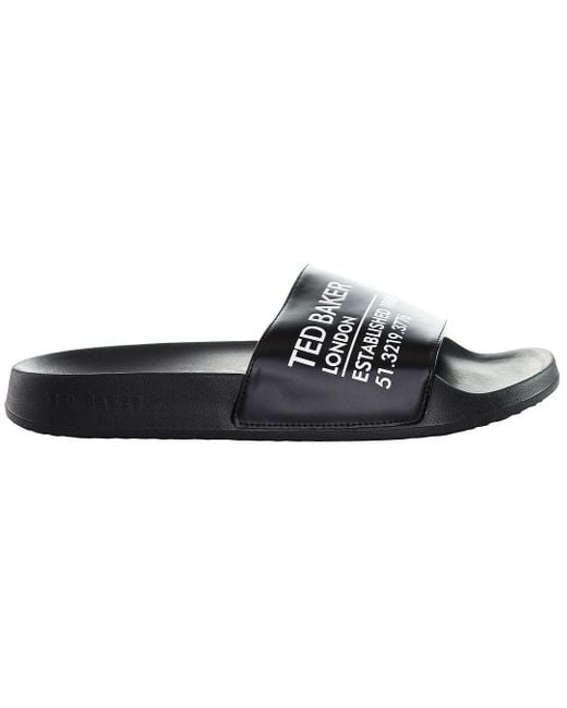 Ted Baker Aziell Sliders in Black for Men | Lyst UK