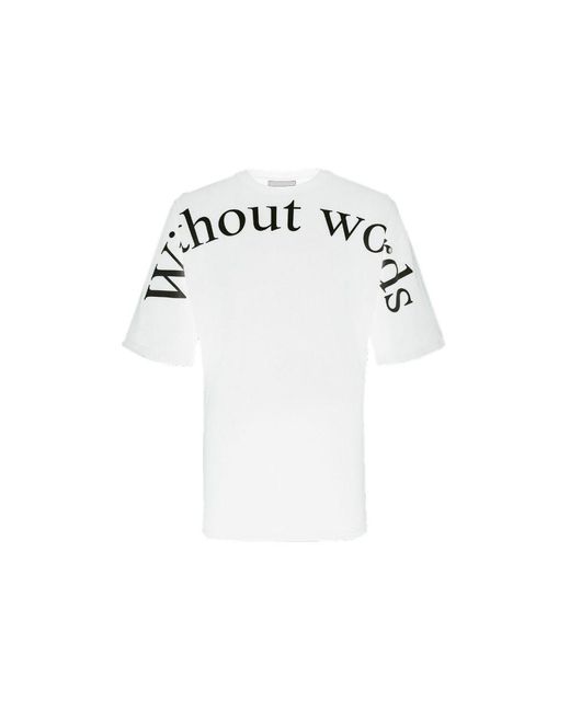 DIEGO VENTURINO Words Graphic Tee in White for Men | Lyst UK