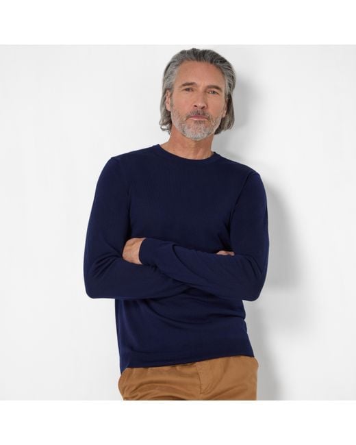 Oliver Sweeney Merino Wool Crew Neck Jumper in Blue for Men | Lyst UK