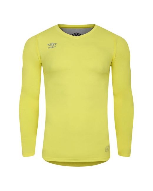 Umbro Elite V Neck Base Layer Top (Lemon Tonic) in Yellow for Men | Lyst UK