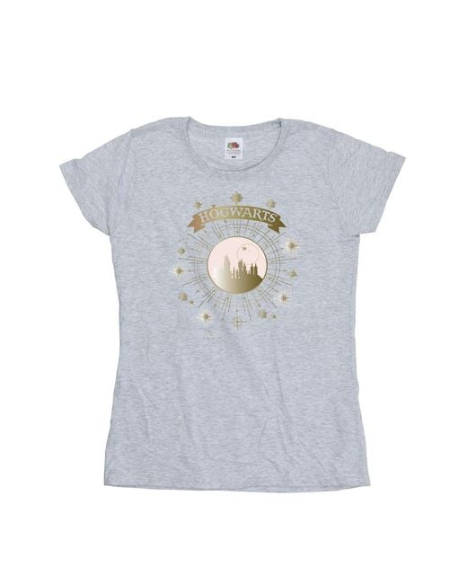 Harry Potter Ladies Hogwarts Yule Ball Cotton T-Shirt (Sports) in Blue ...