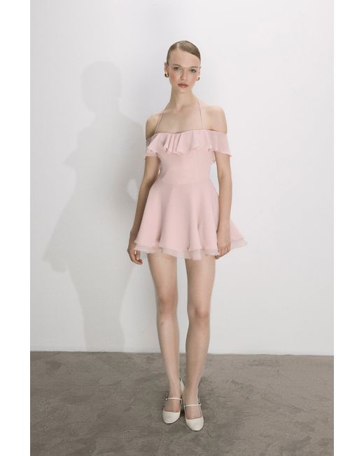 NAZLI CEREN Evie Mini Dress in Pink | Lyst