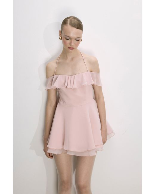 NAZLI CEREN Evie Mini Dress in Pink | Lyst