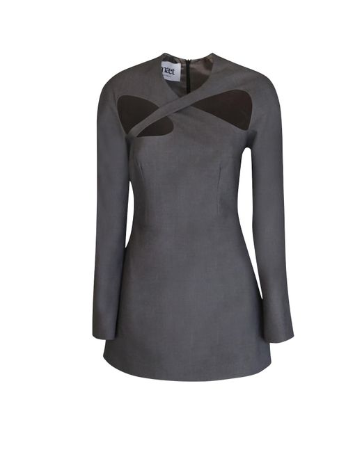 Maet Misa Wool Blend Short Dress in Black | Lyst