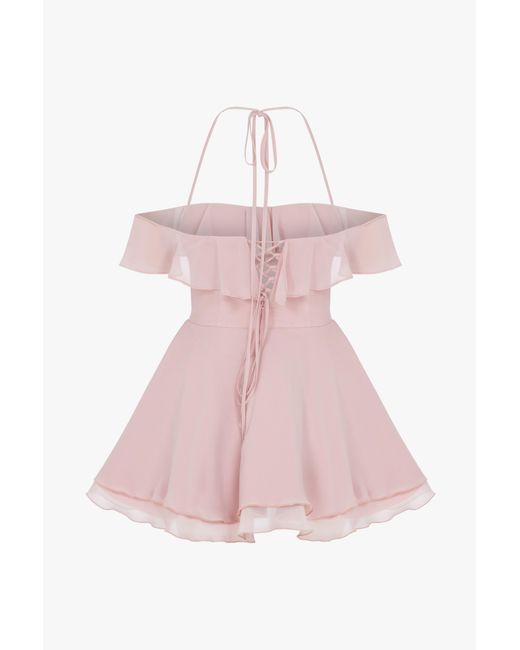 NAZLI CEREN Evie Mini Dress in Pink | Lyst