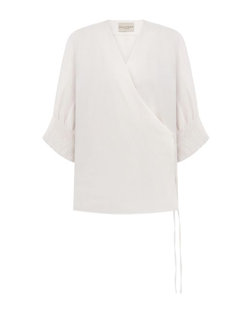 DELEGAN Clothes Blouse With Tight Sleeves in White | Lyst