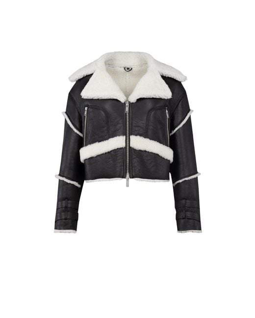 Pcfg Your *Itch Furry Leather Jacket in Black | Lyst