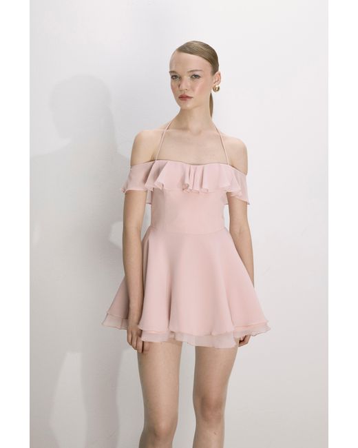 NAZLI CEREN Evie Mini Dress in Pink | Lyst