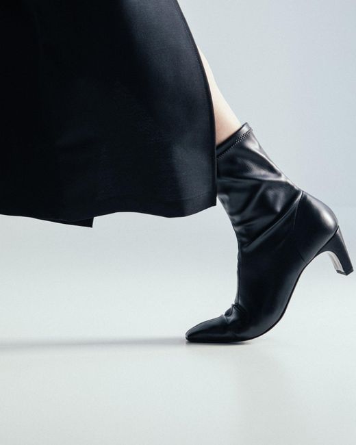 ESSEN Leather Square-Toe Chelsea Boots in Black | Lyst