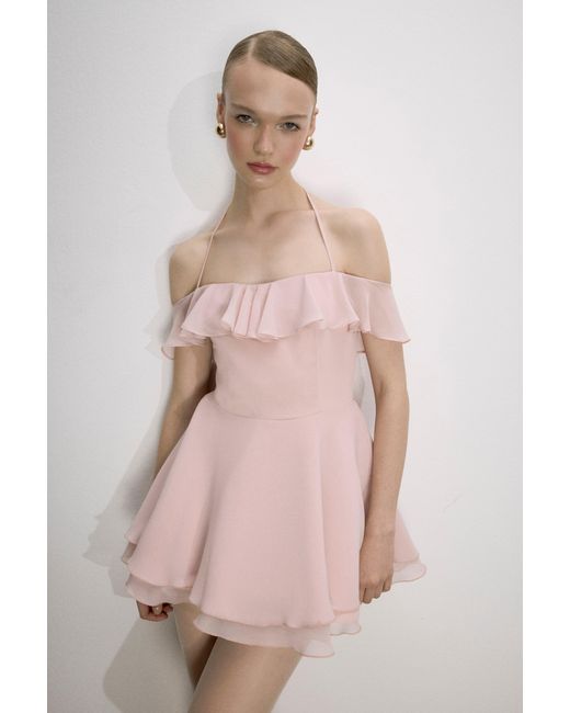 NAZLI CEREN Evie Mini Dress in Pink | Lyst