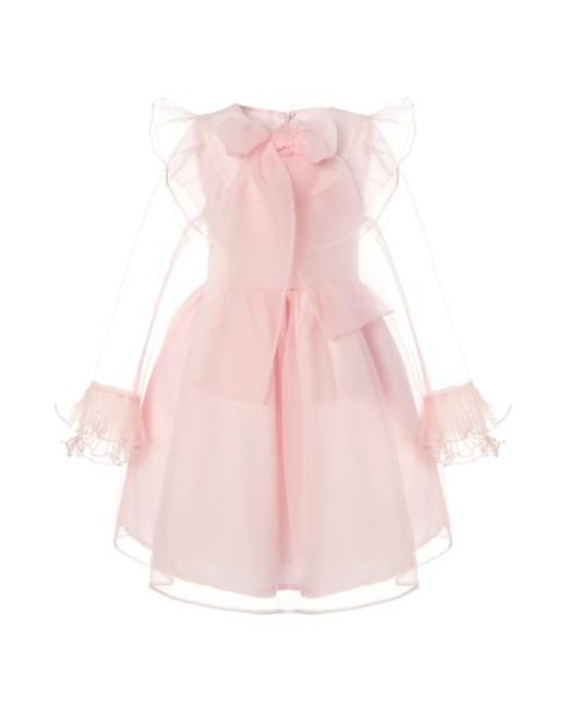 Mama Luma Organza Bow Dress in Pink | Lyst