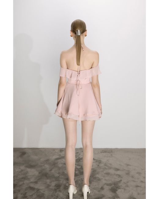 NAZLI CEREN Evie Mini Dress in Pink | Lyst