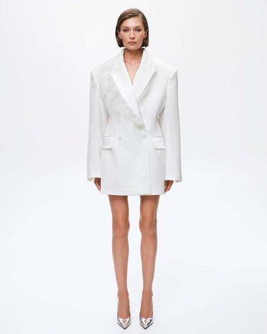 Gasanova Double-Breasted Blazer Dress Mia in White | Lyst