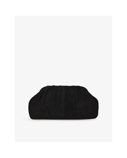 Phase Eight Suede Clutch Bag in Black | Lyst