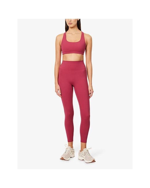 ADANOLA Ultimate High-Rise Gym Leggings in Red | Lyst UK