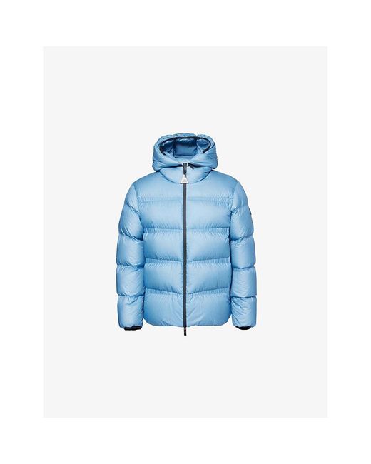 Moncler Masac Hooded Regular-Fit Shell-Down Jacket in Blue for Men | Lyst