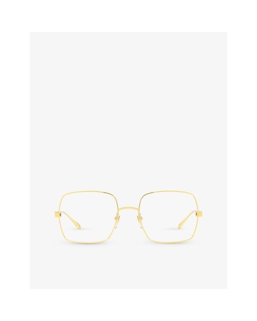 Gucci gg1434o Square-frame Metal Optical Glasses in White for Men | Lyst