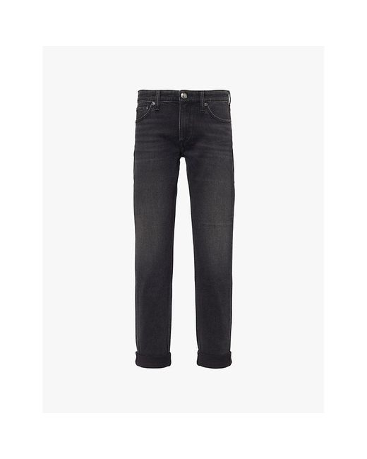 Rag & Bone The Dre Boyfriend Low-Rise Stretch-Denim Jeans in Blue | Lyst