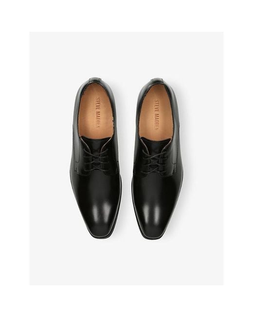 Steve Madden Parscal Leather Lace-Up Shoes in Black for Men | Lyst