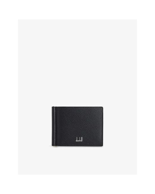 dunhill Duke Fine Leather 6Cc Money Clip Wallet in Black for Men | Lyst