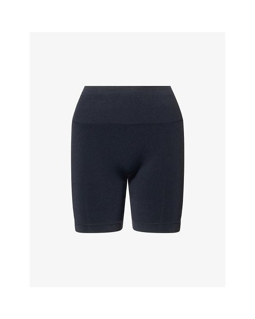 ADANOLA Impact Seamless Mid-Rise Gym Shorts in Blue | Lyst UK