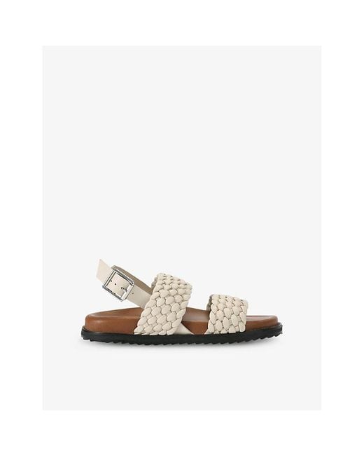 KG by Kurt Geiger Ringer Leather Sandals in White | Lyst