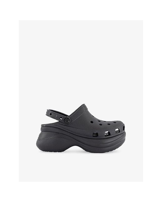 Crocs™ Bae Platform Rubber Clogs in Black | Lyst UK