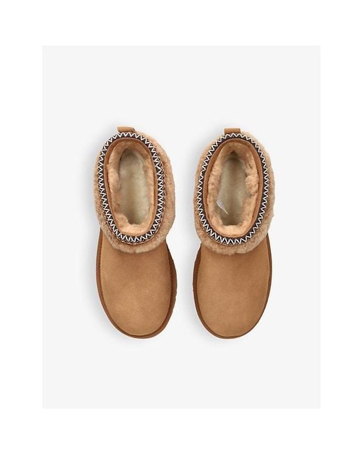 UGG Classic Ultra Mini Maxi Curly Sheepskin Boots in Brown | Lyst