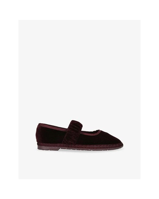 Flabelus Mafalda Velvet Mary-Jane Shoes in Black | Lyst UK