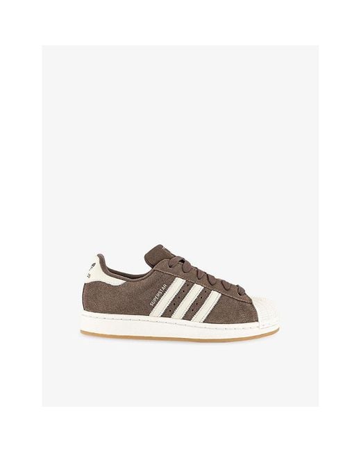 adidas Superstar Ii Leather Trainers in Brown | Lyst UK