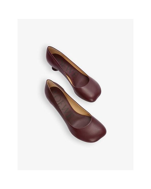 Loewe Toy 45 Sculpted-Heel Leather Pumps in Pink | Lyst
