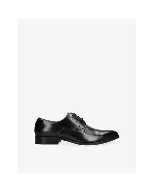 Steve Madden Parscal Leather Lace-Up Shoes in Black for Men | Lyst