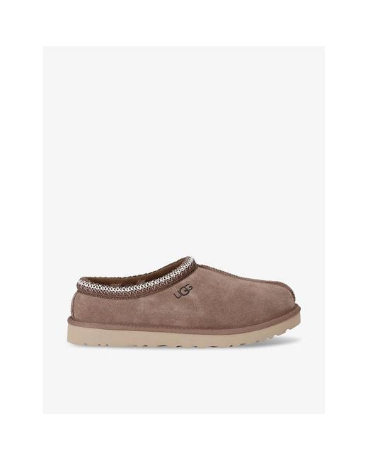 UGG Tasman Shearling-Lined Suede Slippers in Brown for Men | Lyst