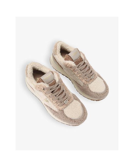 KG by Kurt Geiger Louisa Logo-Hardware Faux-Shearling Low-Top Trainers ...