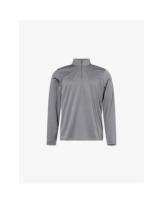 GYMSHARK Run Club Quarter-Zip Woven Top in Gray for Men | Lyst
