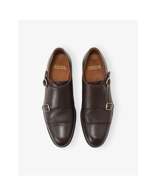 Reiss Amalfi Leather Shoes in Brown for Men | Lyst UK