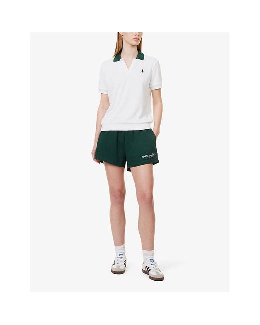 Polo Ralph Lauren X Wimbledon Logo-embroidered Cotton And Recycled-polyester Blend Polo Shirt in ...