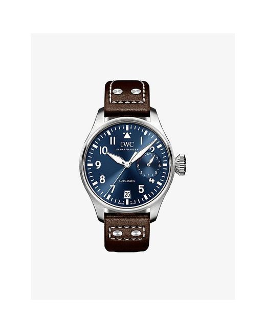IWC Schaffhausen Iw501002 Big Pilot Stainless-steel And Leather ...