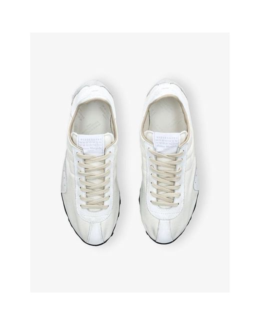 Maison Margiela Sprinters Branded Woven Low-Top Trainers in White | Lyst
