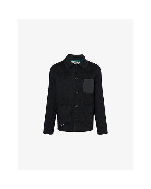 Loewe Workwear Patch-Pocket Cashmere Jacket in Blue for Men | Lyst