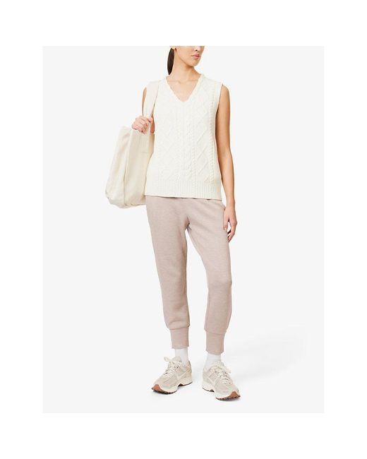 Varley Kay Cable Knitted Vest in White | Lyst